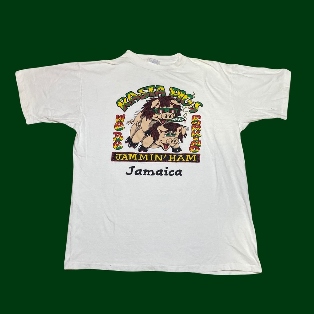 Vintage Rasta Pigs Jamaica Single Stitch Graphic Shir… - Gem